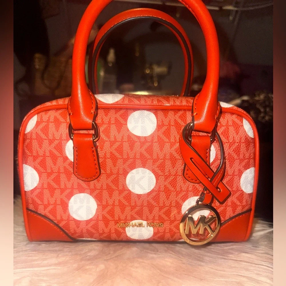 Michael Kors | Bags | Michael Kors Thompson Extrasmall Polka Dot ...